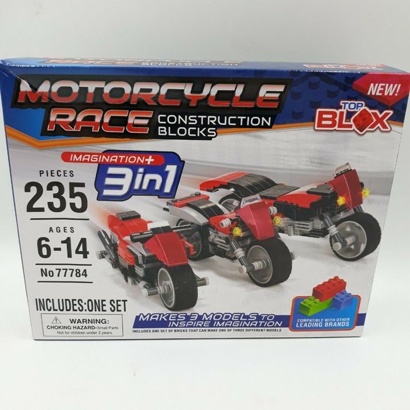 Creative Kids | Toys | Top Blox Motorcycle Race Construction Blocks 3 ...